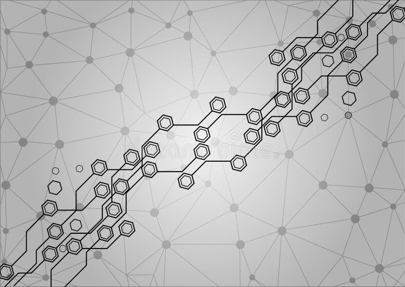 Circuit and Hexagon Background Technology, Abstract Technology C Stock ...