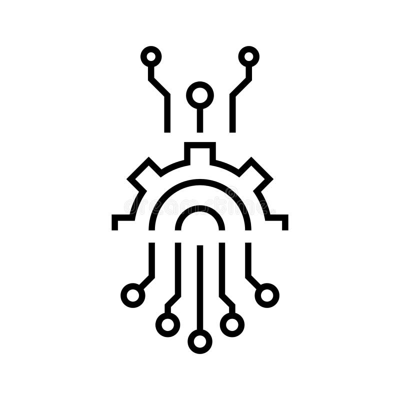 Abstract Circuit Line Icon. Abstract Circuit Concept Outline Vector ...