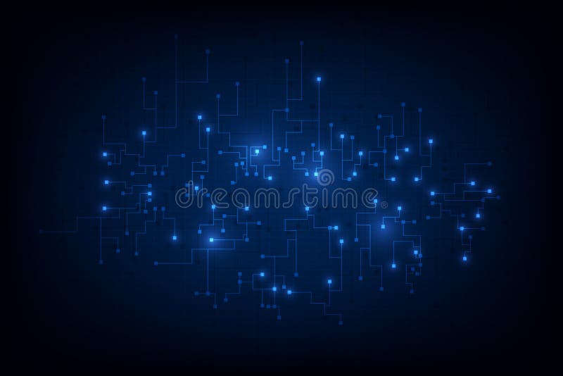 Abstract Circuit Networking Blockchain Concept Background Stock Vector Illustration Of