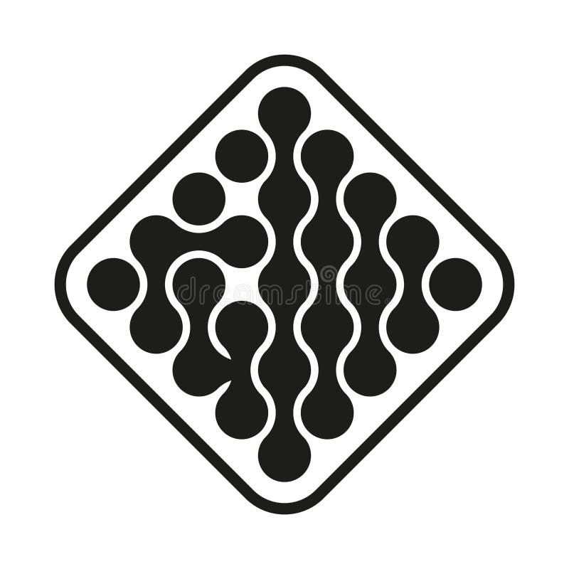 Abstract Circuit Pattern. Geometric Futuristic Shape. Digital Neural ...