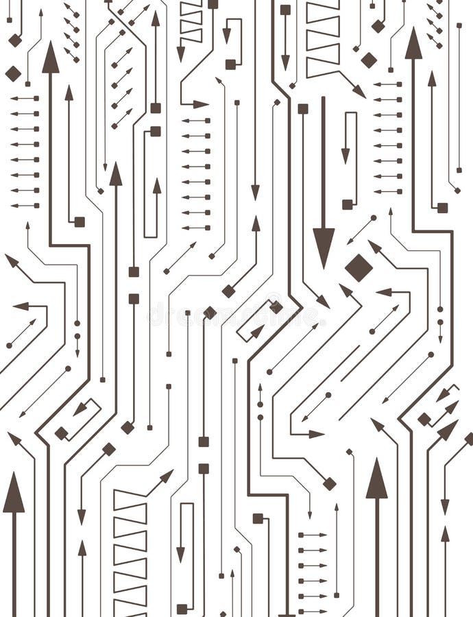 Abstract Circuit in PCB-layout Style with Arrows. Stock Vector ...