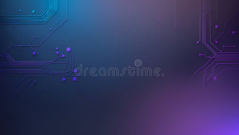 Abstract Circuit Technology Background in Blue and Purple Stock ...