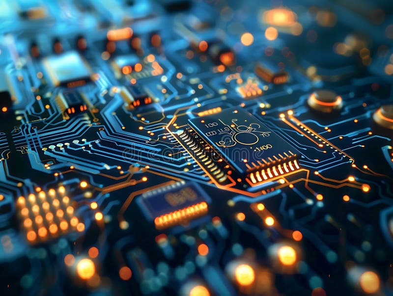 "Abstract Circuitry and Organic Fusion in Technology Artistic ...