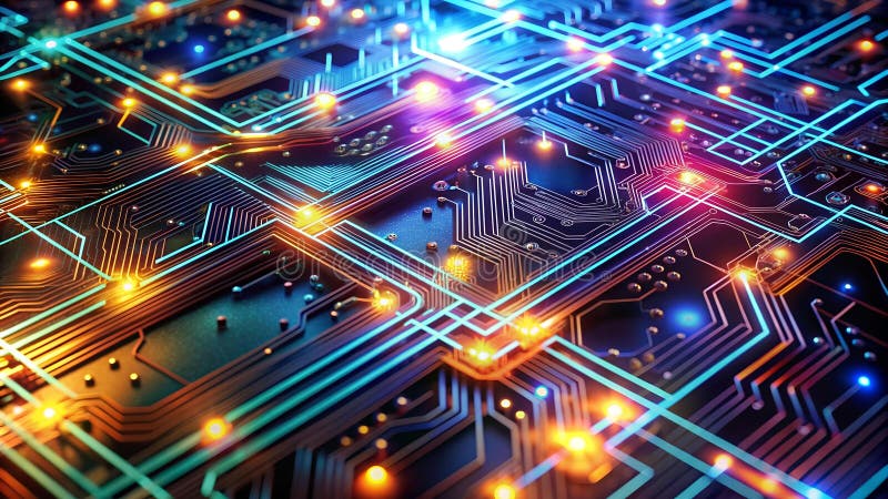 Abstract Circuitry: a Symphony of Silicon Generative AI Stock ...