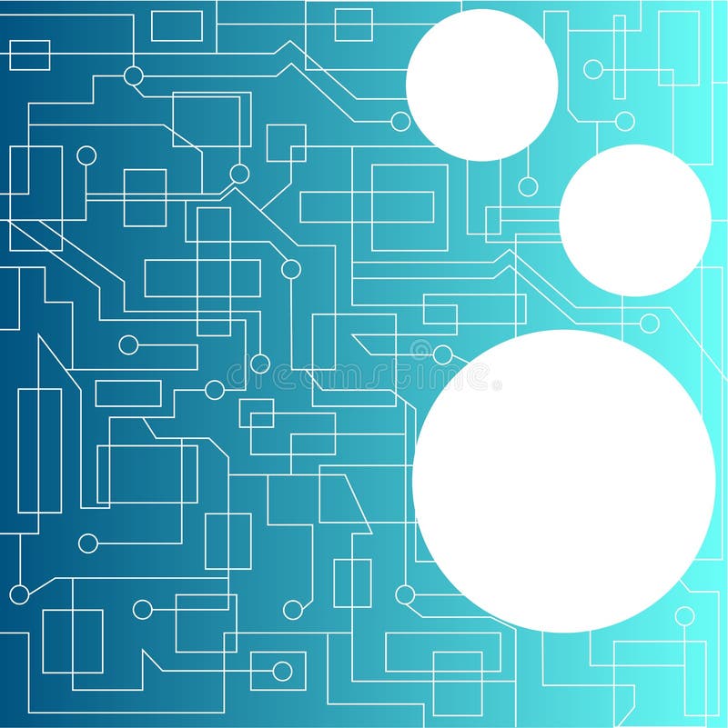 Abstract Circuits and System Technology in Red Background Stock Vector ...