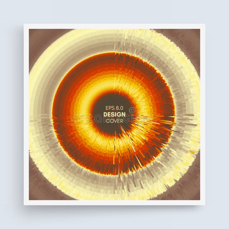 Abstract Circular Background with Dynamic Rays. Radial Structure. Cover Design Template. Pattern ...