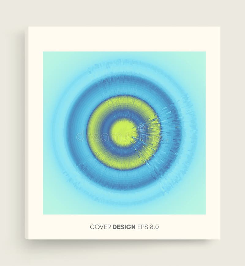 Abstract Circular Background with Dynamic Rays. Radial Structure. Cover ...