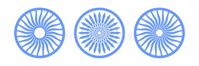 Abstract Circular Blue Icons. Design Elements Set Stock Vector ...