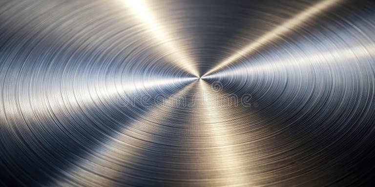 Abstract Circular Brushed Metal Texture with Subtle Light Reflection ...