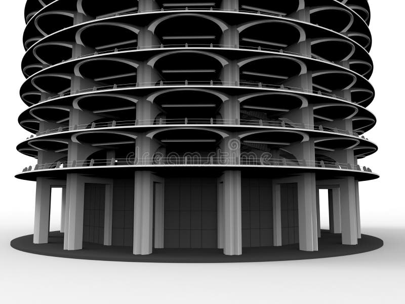 Circular Building Flanked by Twin Curve Business Tower Building - Tower ...