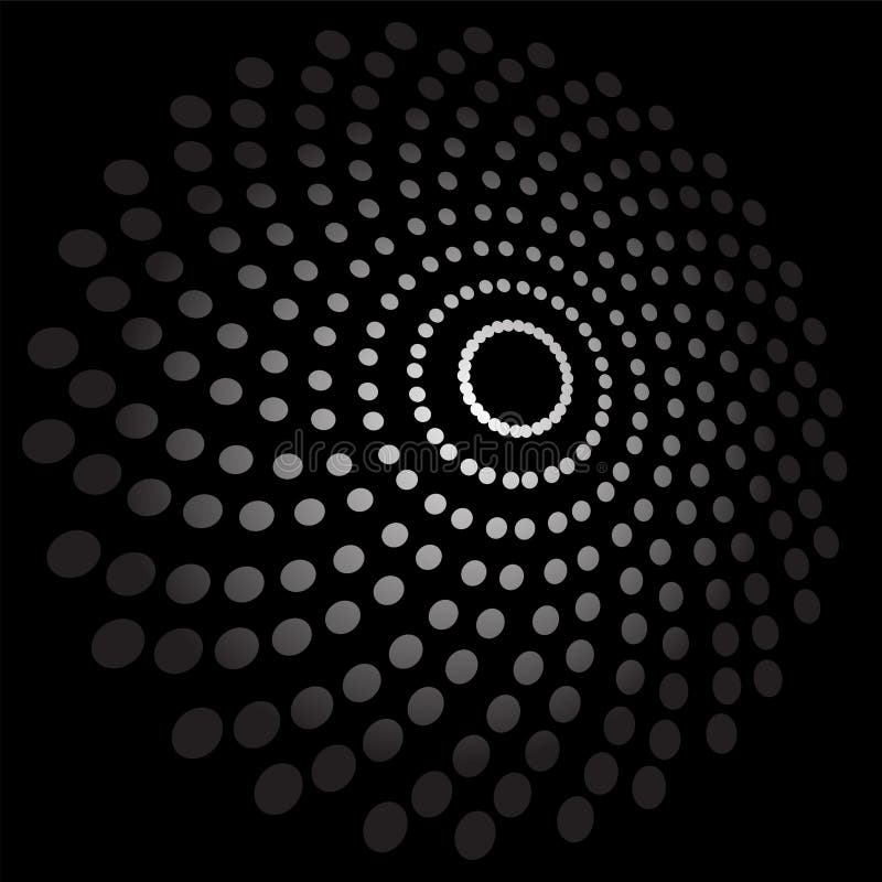 Abstract Circular Circle Dots Pattern Stock Vector - Illustration of ...