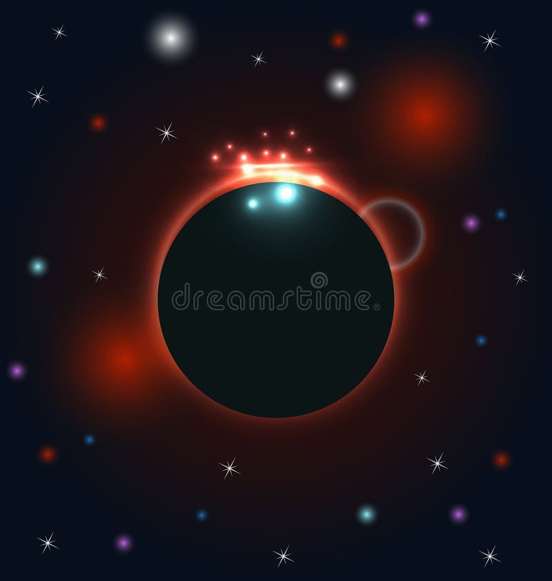 Abstract Circular Cosmos Galaxy Design Stock Vector - Illustration of ...