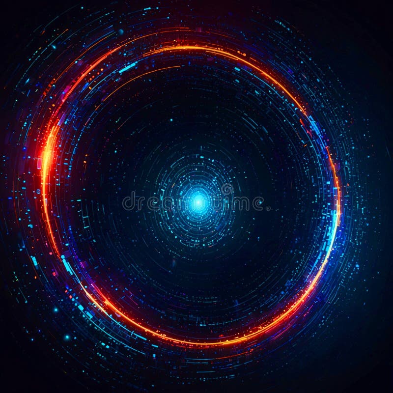 Abstract Circular Data Tunnel Stock Photo - Image of internet, circle ...
