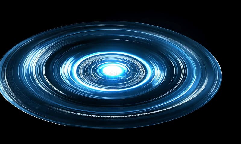 Abstract Circular Design with Concentric Rings and Glowing Center Stock ...