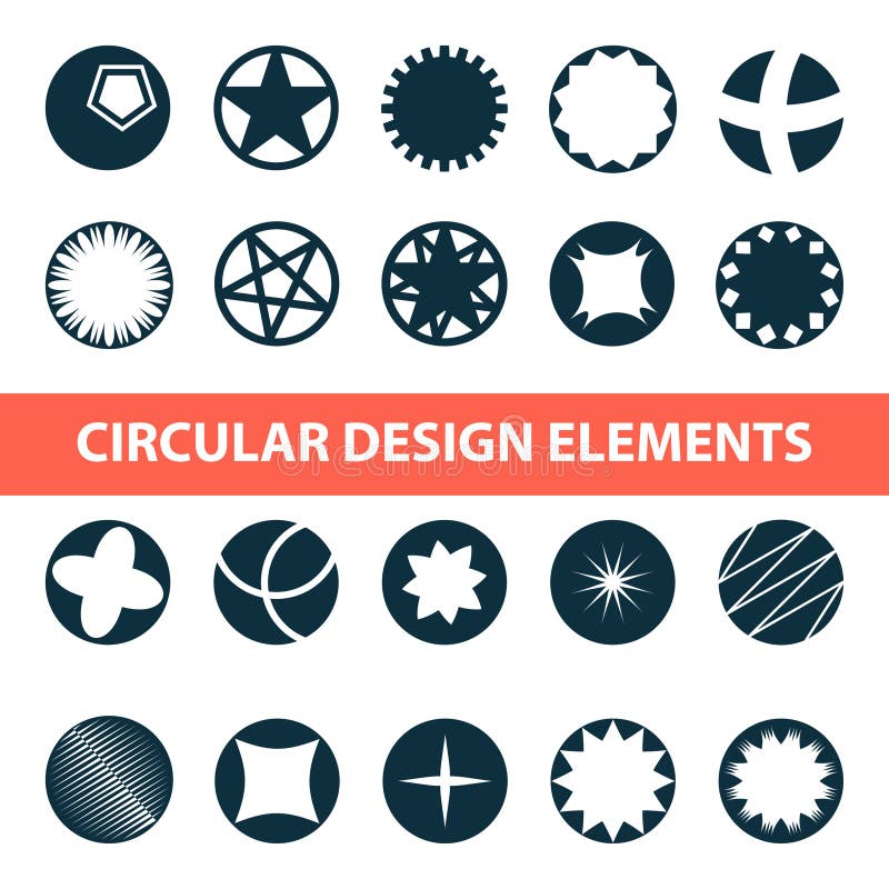 Abstract Circular Design Elements. Circles for Logo Design and More ...