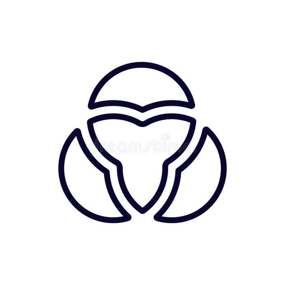 Abstract Circular Design with Interlocking Shapes in Symmetrical ...