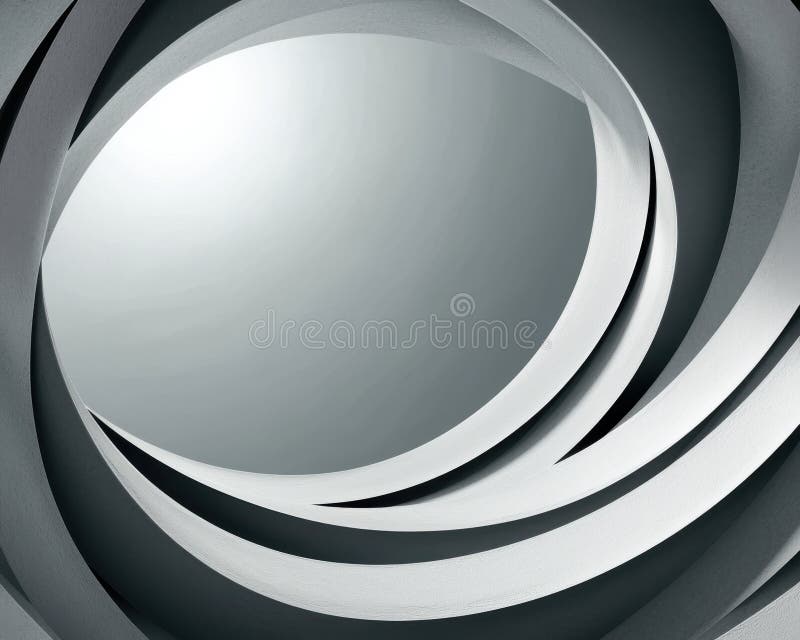 Abstract Circular Design with Smooth Curves and Reflective Surface ...