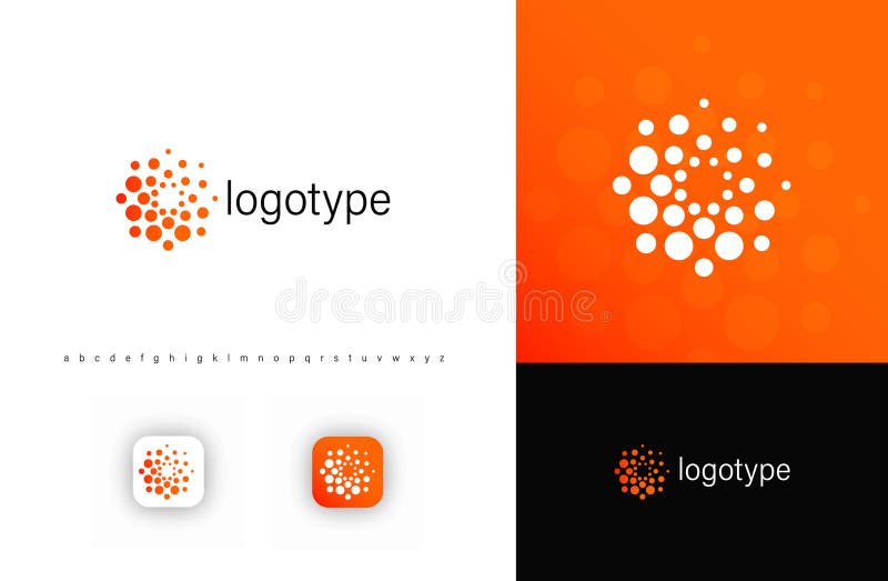 Abstract Circular Dots Logo, Symbolizing Connectivity, Innovation, and ...