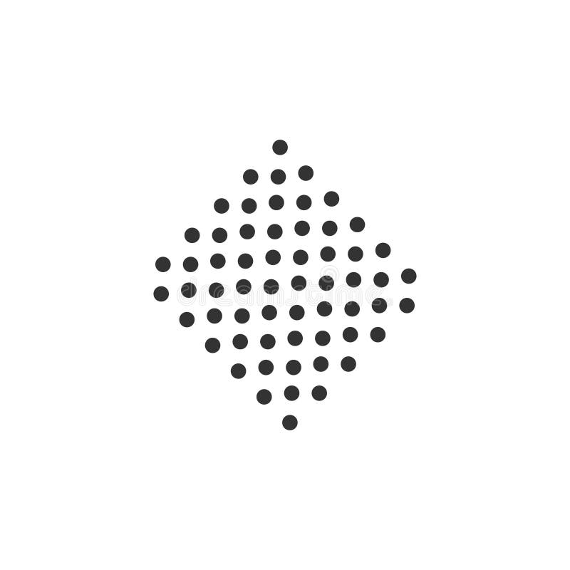 Abstract Circular Dots Square Shape. Digital Geometric Design Stock ...