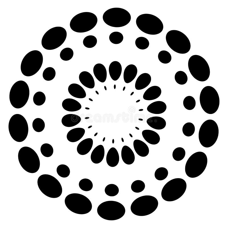 Abstract Circular, Dotted Element. Stock Vector - Illustration of ...