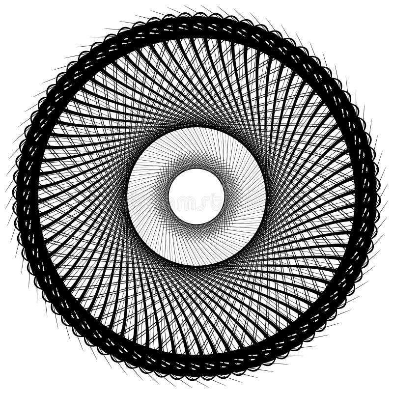 Abstract Circular Element, Radial Lines Shape. Geometric Element Stock ...