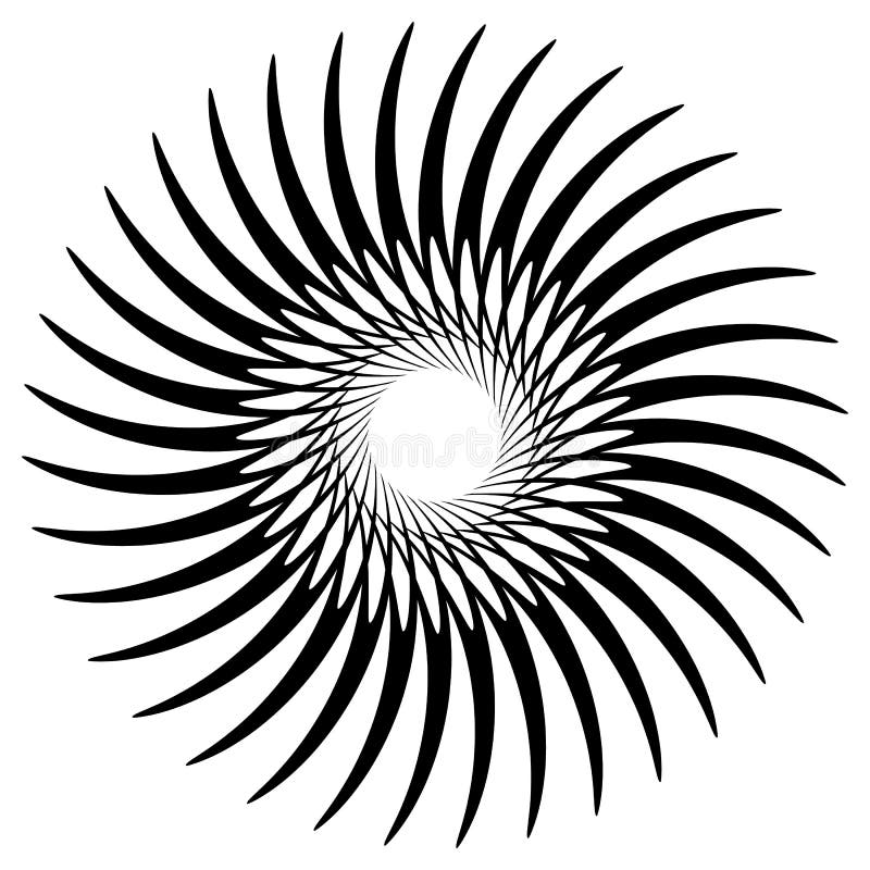 Abstract Circular Element, Radial Lines Shape. Geometric Element Stock ...