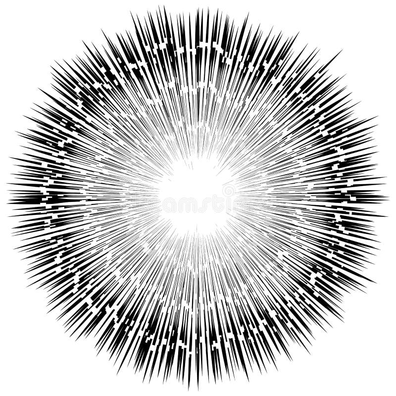 Abstract Circular Element, Radial Lines Shape. Geometric Element Stock ...