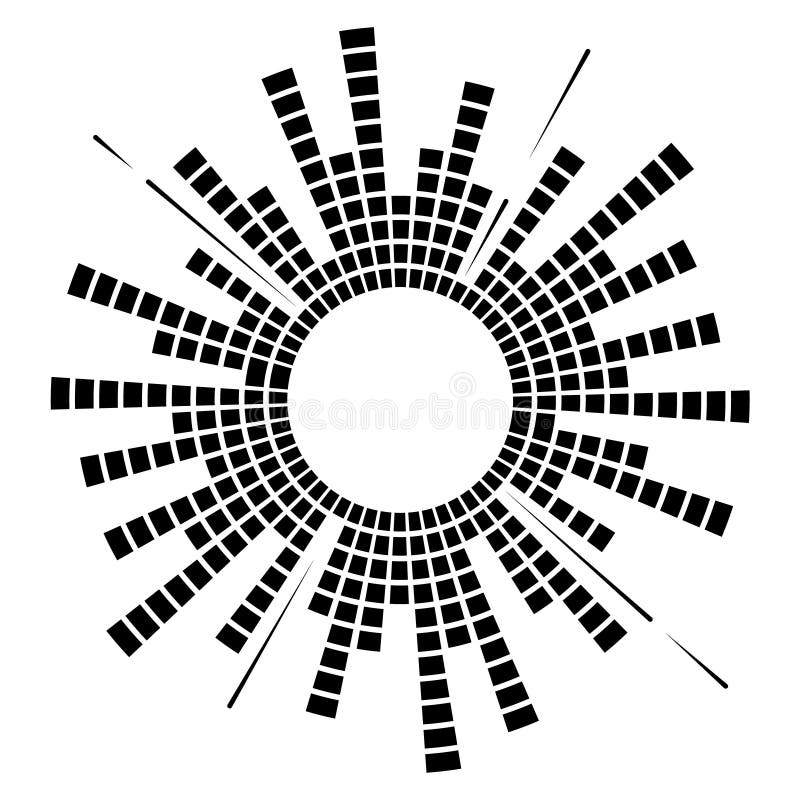 Abstract Circular Equalizer. Eq Round Audio Soundwaves. Graphic ...