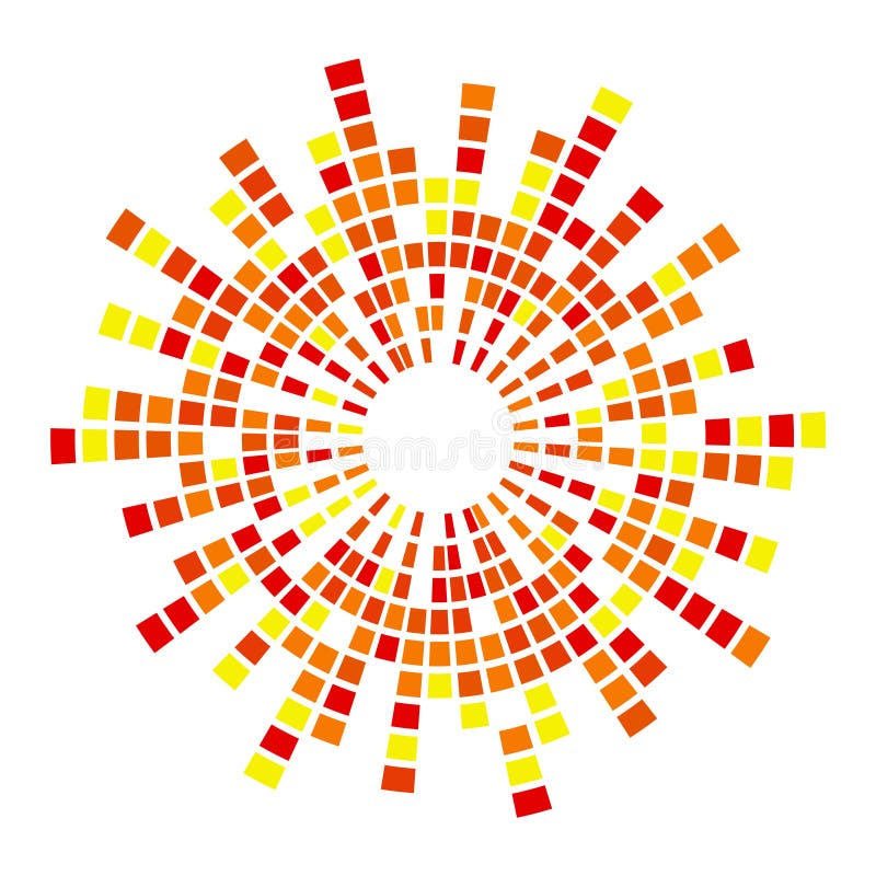 Abstract Circular Equalizer. Eq Round Audio Soundwaves. Graphic ...