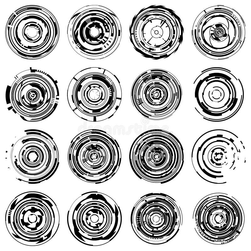 Abstract Circular Equalizer, Graphic Abstract Frame Stock Vector ...