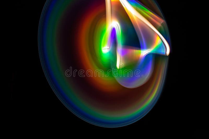 An Abstract Circular Figure of a Circular Shape on a Black Background ...
