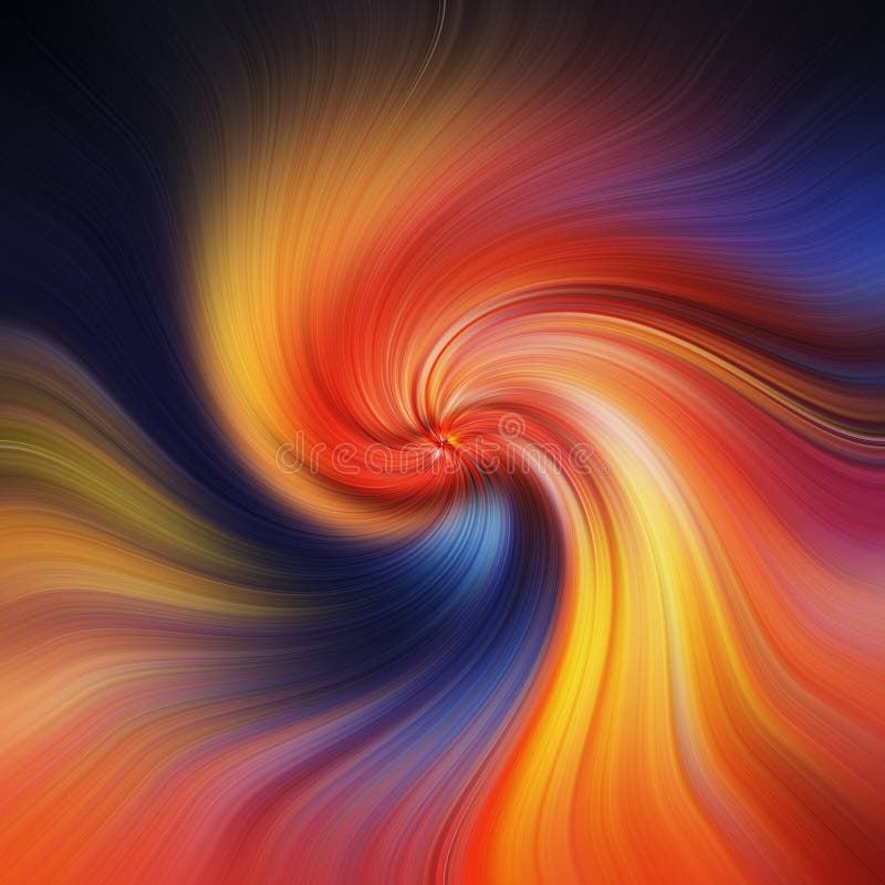 Abstract Circular Fire Fluid Texture Stock Illustration - Illustration ...