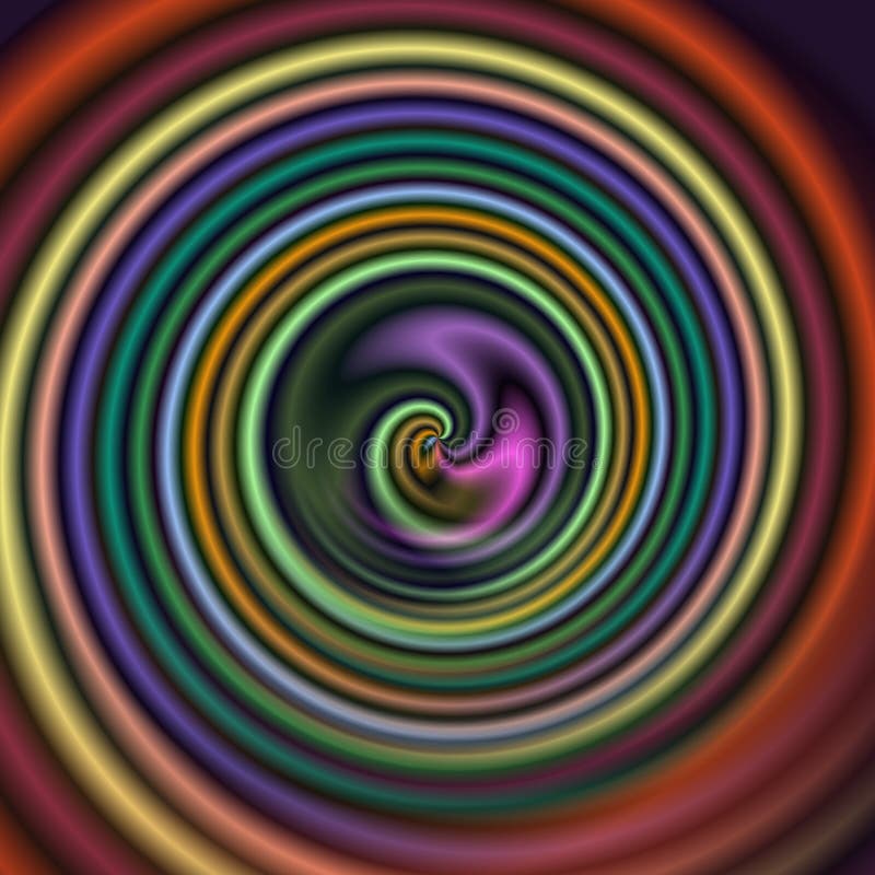 Abstract Circular Fractal Pattern Stock Illustration - Illustration of ...