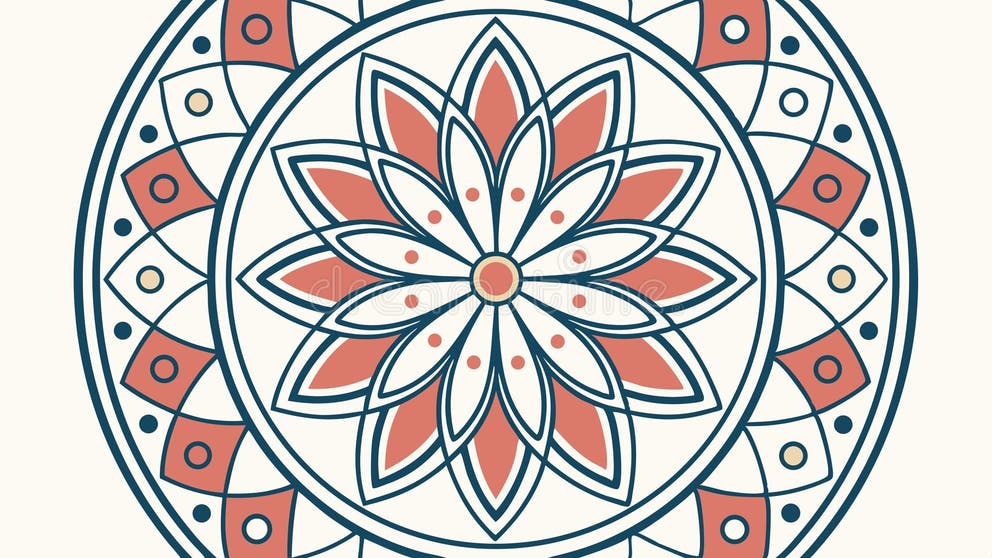 Abstract Circular Geometric Interlock, Vector Design Generative AI ...