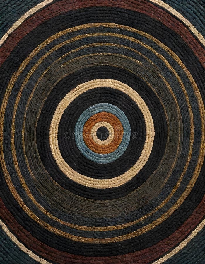 Abstract Circular Geometric Pattern with Concentric Rings in Various ...