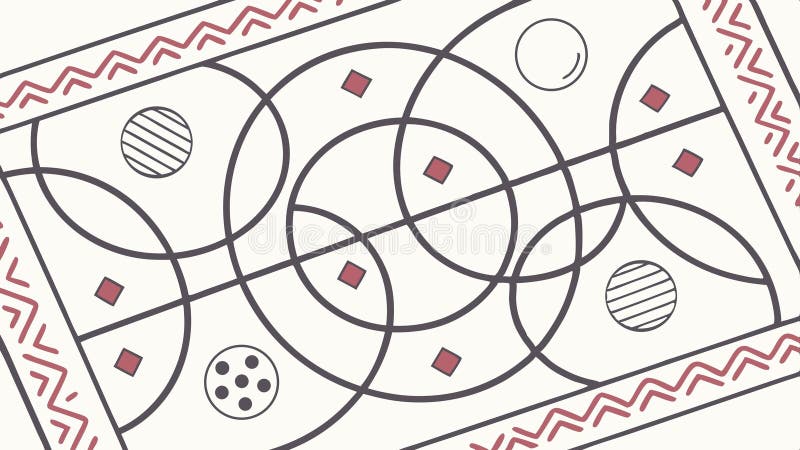 Abstract Circular Geometric Pattern with Overlapping Shapes and Lines Vector Design Generative ...