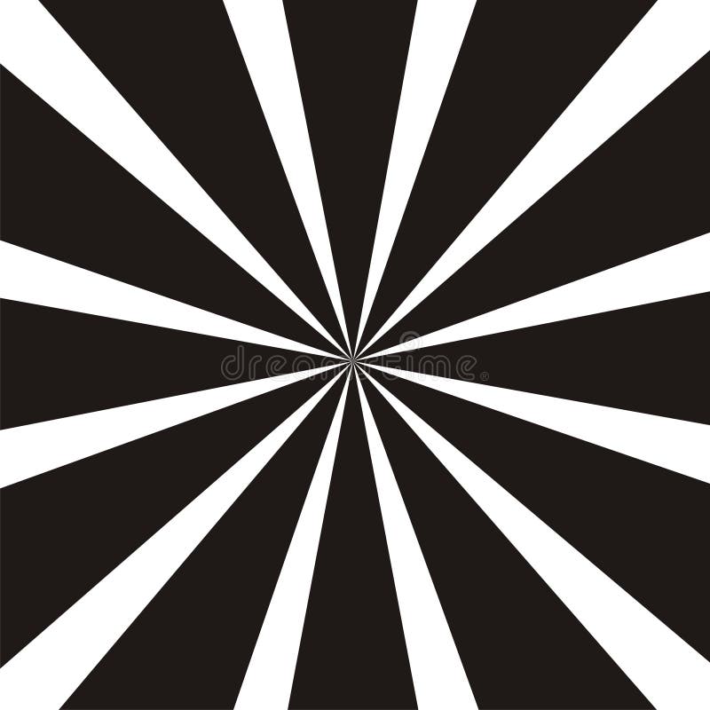 Abstract Circular Geometric Shape. Black and White Sun Rays, Beams ...