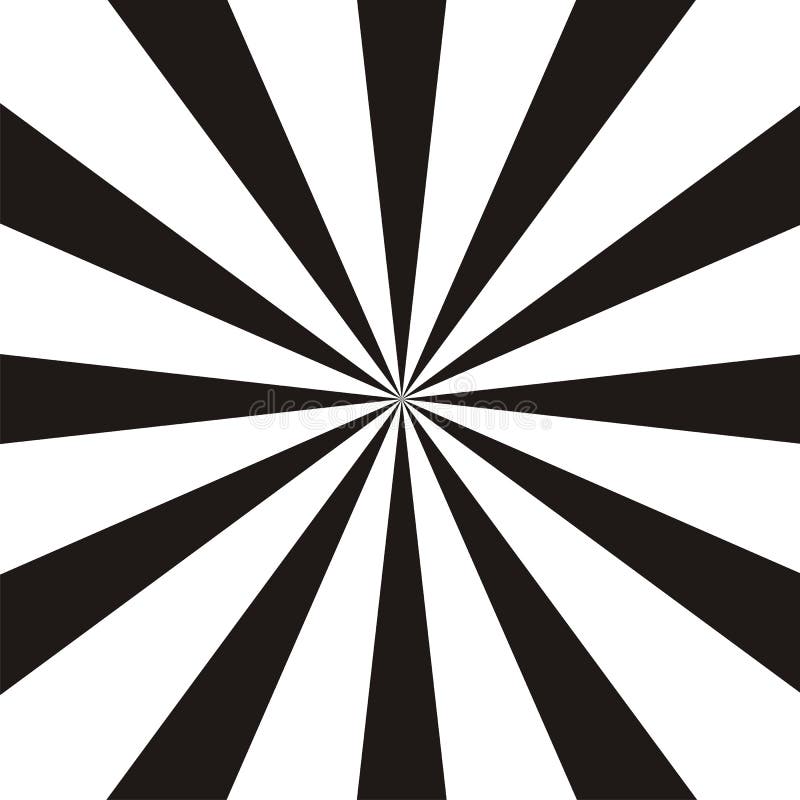 Abstract Circular Geometric Shape. Black and White Sun Rays, Beams ...