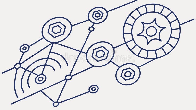 Abstract Circular Hub and Spokes Icon for Tech and Networks. Vector ...