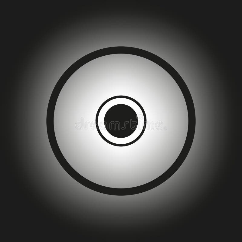 Abstract Circular Icon. Concentric Rings with Gradient Shading. Dark ...
