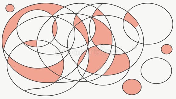 Abstract Circular Interlocking Pattern, Modern Art, Dynamic Design ...