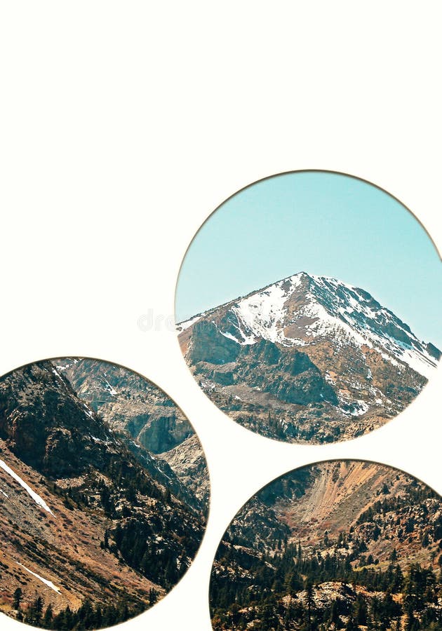 Circular Landscape Banner Backdrop Stock Illustration - Illustration of ...