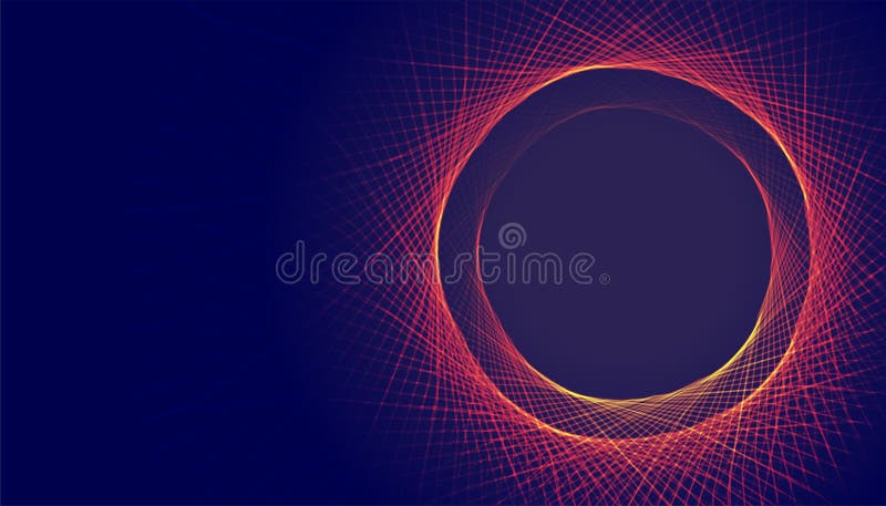 Abstract Circular Lines Frame Background with Text Space Stock Vector ...