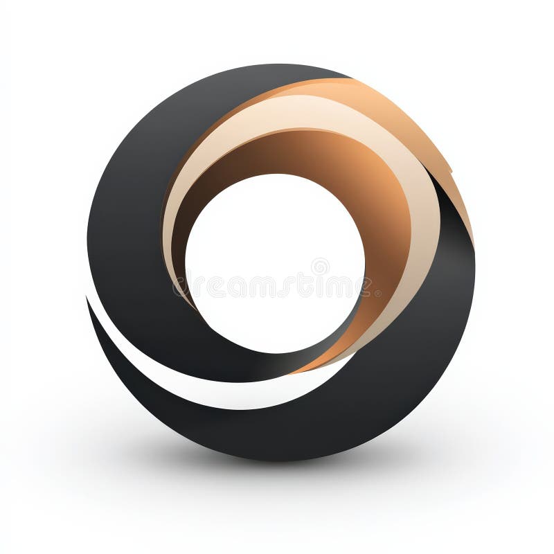 Abstract Circular Logo Design with Fluid Shapes and Gradients Stock ...