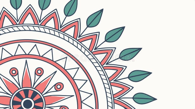 Abstract Circular Mandala Pattern Corner Design Element Vector Design ...