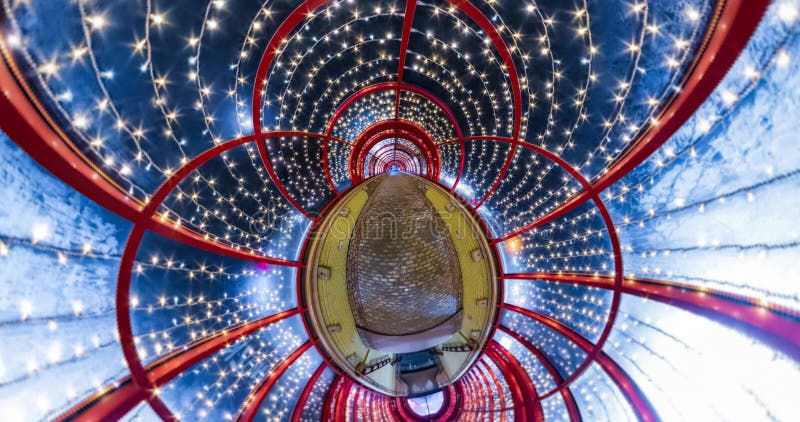 Loop Circular Rotation of Ruined Abandoned Church with Arches without ...