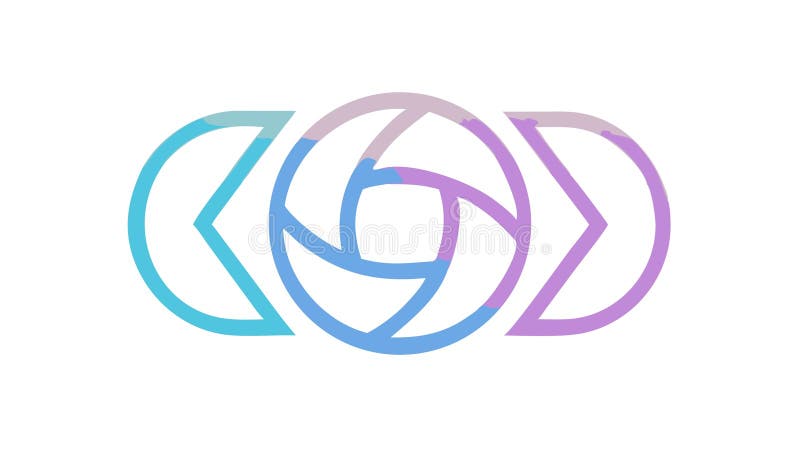 Abstract Circular Overlap Layers Icon, Modern Design Vector Design Generative AI Stock Vector ...