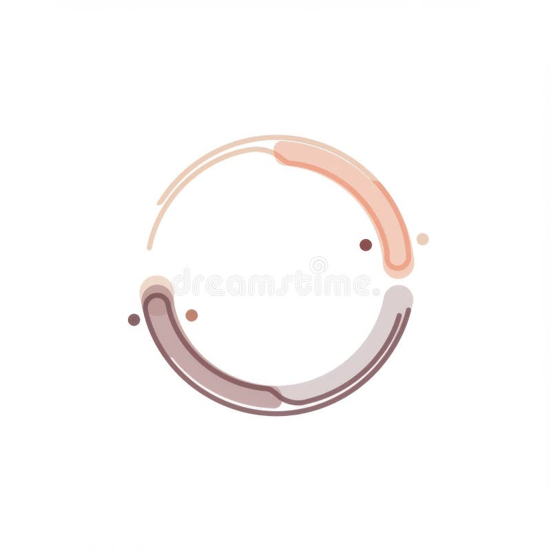 Abstract Circular Pastel Design with Smooth Shapes Stock Illustration ...