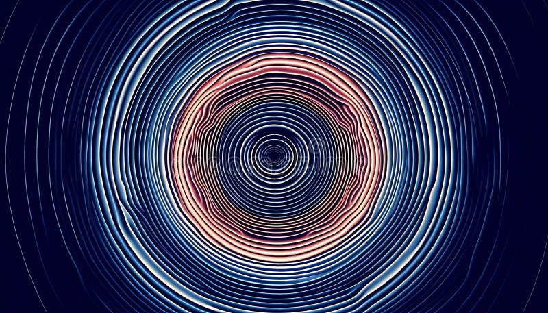 Abstract Circular Pattern with Concentric Spiral Lines Stock ...