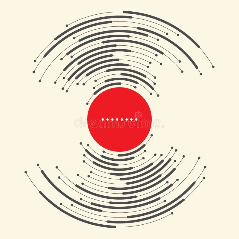 Abstract Circular Pattern. Minimal Tech Background Stock Vector ...